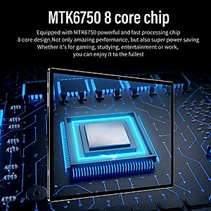 Pssopp Tablet PC, Metal Back Cover Multifunction 16 MP Rear Camera 6GB RAM 64GB ROM 10.1 Inch Tablet Learning 11 (Grey)