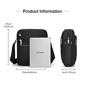 BAIGIO Small Messenger Bag for Men Shoulder Bag Crossbody Man Purse for Men Mini Ipad Bag Satchel Sling Bag Casual Business