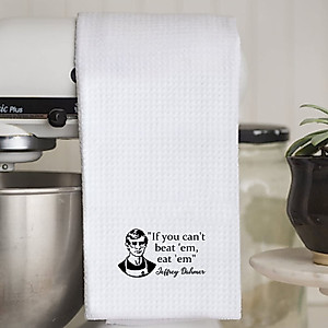 WCGXKO If You Can’t Beat’ Em Eat’ Em Kitchen Towel Series Killer Gift Horror Gift Housewarming Gift (Jeffrey Dahmer Towel)