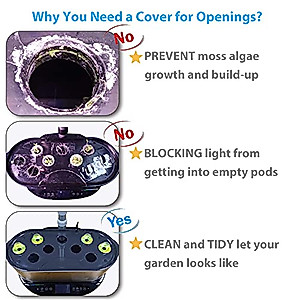 Ulrempart Plant Spacer Kit (25 Pack) for AeroGarden Plant Deck Openings, Platform Spacer Cover Lid Accessories, Compatible with Harvest, Bounty, Farm, Extra, Ultra all Models Grow Deck Openings, Black