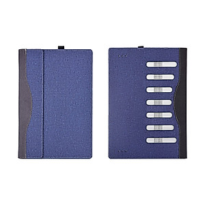 RUNMEIJIA Laptop Case Cover for Hp Spectre X360 16" 16-f / 16t-f 2023 2022 [Do Check Model] Notebook Sleeve Computer Bag Protective PU Leather Shell (Blue)