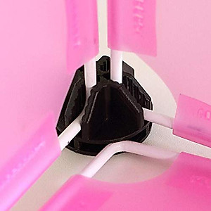 QUUPY 12Pcs Black Plastic Wire Cube Connectors Wire Grid Cube Organizer Connector for Modular Closet Storage Organizer Wire Shelving