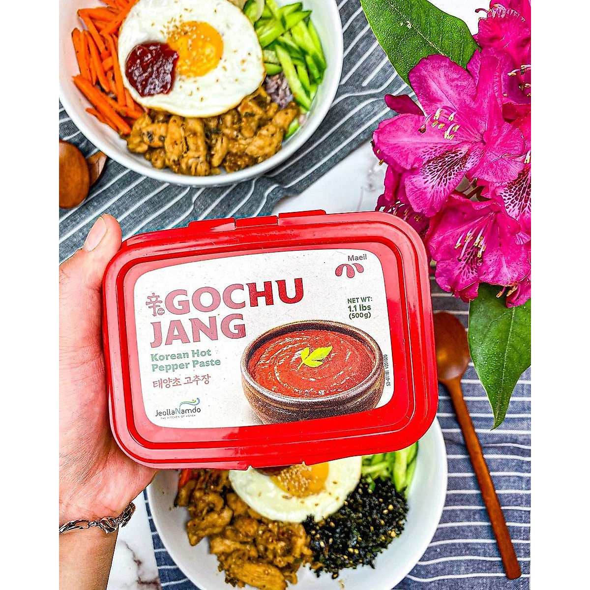 Maeil Spicy Korean Gochujang Paste [ Hot Pepper Paste ] Traditional Fermented Chili Pepper Paste, Perfect Jang Sauce for Dips and Marinades [ Korean Chili Paste] 500g
