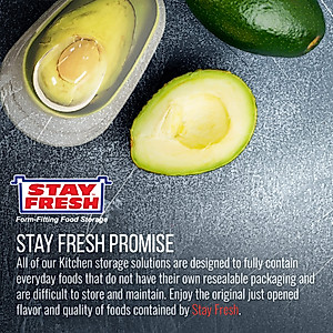 Kitchen Discovery Avocado Holder- Airtight, No Mess Avocado Storage Box- Keeps Your Avocados Fresh Up To 3 Days Preserves Flavor, Texture, and Freshness