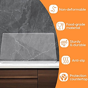 Acrylic Cutting Board with Counter Lip, 17" x 13" Clear Cutting Board Non Slip for Kitchen Countertop, Upgraded Thicker Large Cutting Board for Countertop Protector, Essentials Kitchen Gadgets