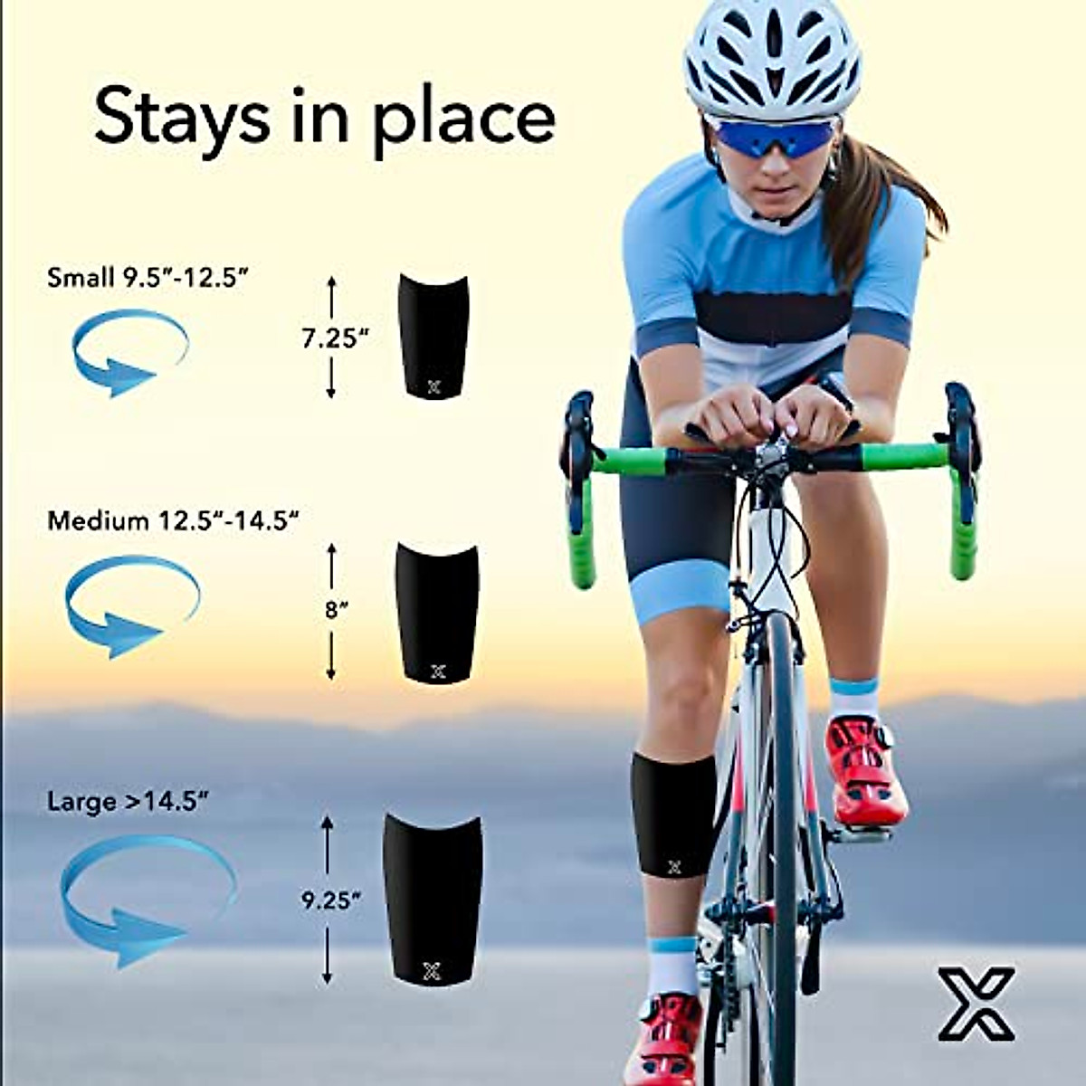 Body Helix Full Calf Support Brace for Calf Strain, Shin Splints, Tendonitis | Calf Injury Sleeve for Men and Women | HSA FSA Approved Calf Compression Shin Splint Sleeve (Black, Medium)