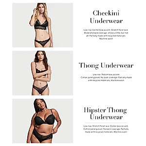 Victoria's Secret Dream Angels Lace Thong Panty, Underwear for Women, Red (S)