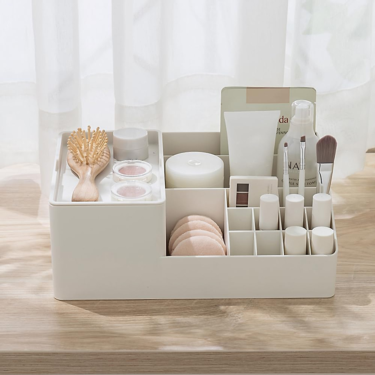 Poeland Cosmetic Storage Box Makeup Organizer Cabinet and Vanity Organizer