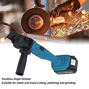 Cordless Angle Grinder, Powerful 10000 RPM Brushless Motor Cordless Grinder with Non Slip Handle, Angle Grinder Tool for 4.1in Grinding Wheel for Wood and Metal Cutting Polishing