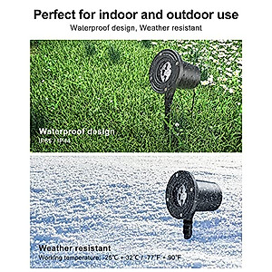 gaiatop Christmas Projector Lights Outdoor, Highlight Led Snowflake Lights Projector, Waterproof Landscape Christmas Decorations Lighting for Xmas Home Party Wedding Garden Patio