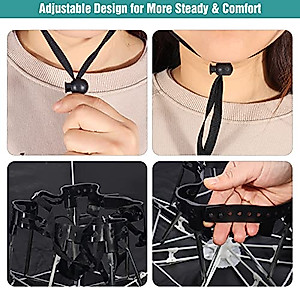 RedSwing Umbrella Hat for Adults, Upgraded UV Protection Double Layer Hands Free Head Umbrella for Fishing, Gardening, Beach and Golf