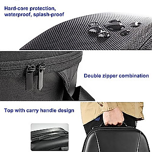 JYBRACE PS5 Case with Hard Shell, Play-Station 5 Travel Case, PS5 Protective backpack Holds Console, Controllers, Base and Accessories, Shockproof, Waterproof and Scratchproof