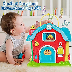 HISTOYE Musical Barn Activity Cube Learning Baby Toys for 1 Year Old Developmental Toddler Early Educational Baby Toys 12-18 Months Interactive Toys for 1 2 3 4 Year Old Girls Boys