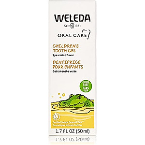 Weleda Oral Care Children's Tooth Gel, 1.7 Fluid Ounce (Pack of 3), Fluoride Free, Spearmint Flavor, Plant Rich Toothpaste with Calendula, Silica and Fennel
