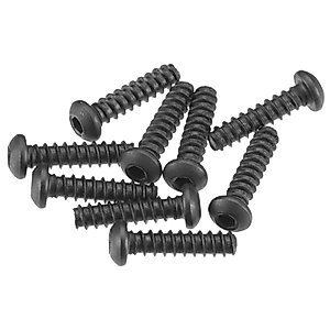 Axial AXA0424 Hex Socket Tapping Button Head Screws (10-Piece), Black, 2.6x10mm