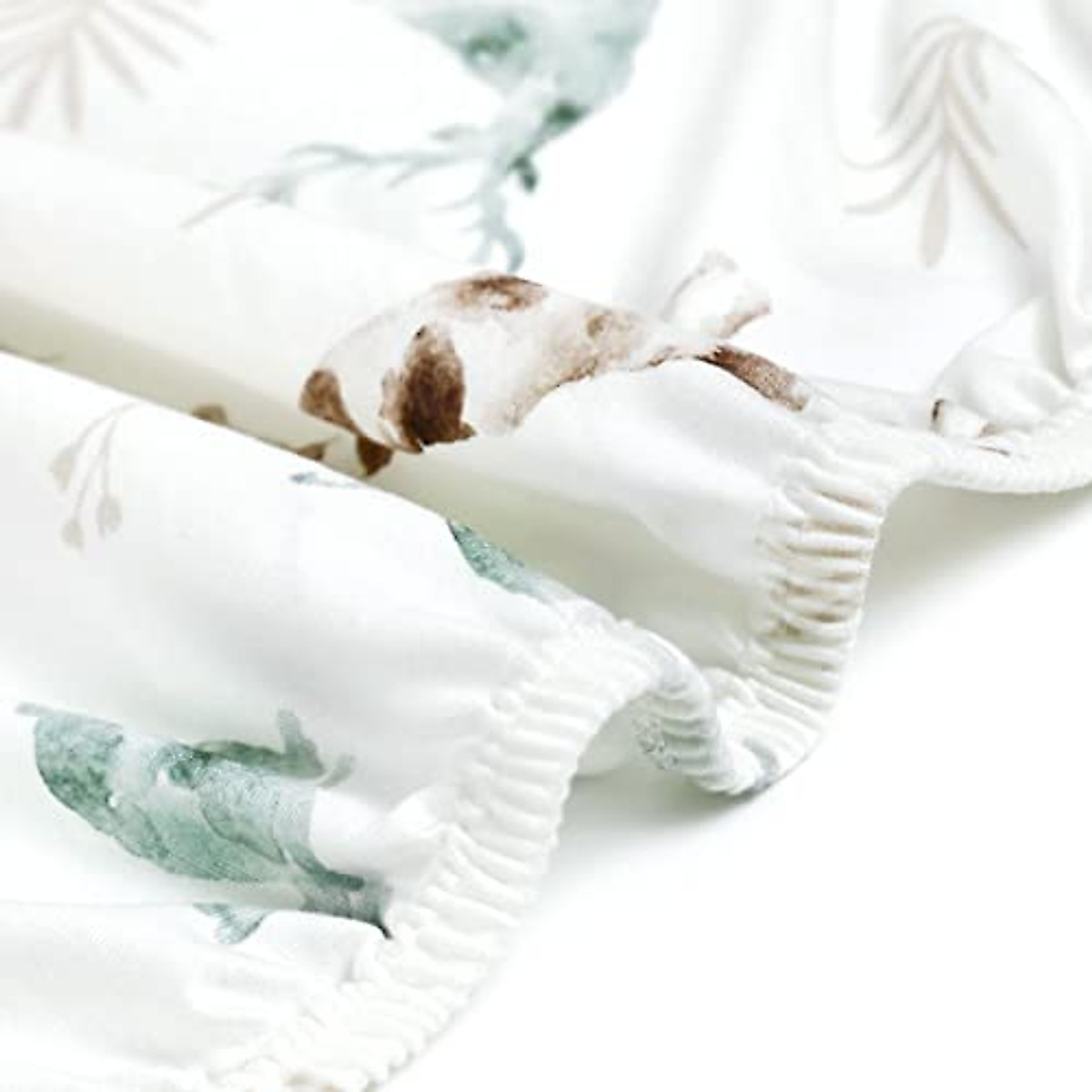 Stretchy Ultra Soft Jersey Knit Fitted Pack n Play Sheets Set 2 Pack, Portable/Mini Crib Sheets for Boys and Girls, Stylish Playard Sheets Fitted Safe and Snug, African Savannah Animals Pattern