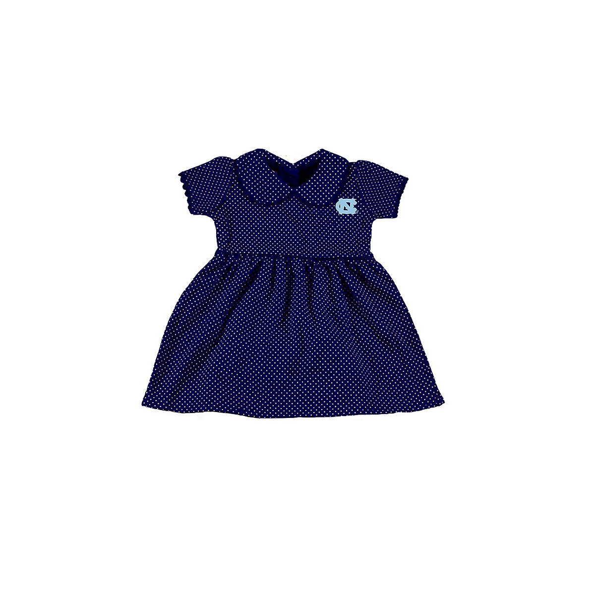 Two Feet Ahead North Carolina Tar Heels Baby Girl Peter Pan Collar Style Dress for Infants Newborn Baby Girl (North Carolina Tar Heels,6 Months)