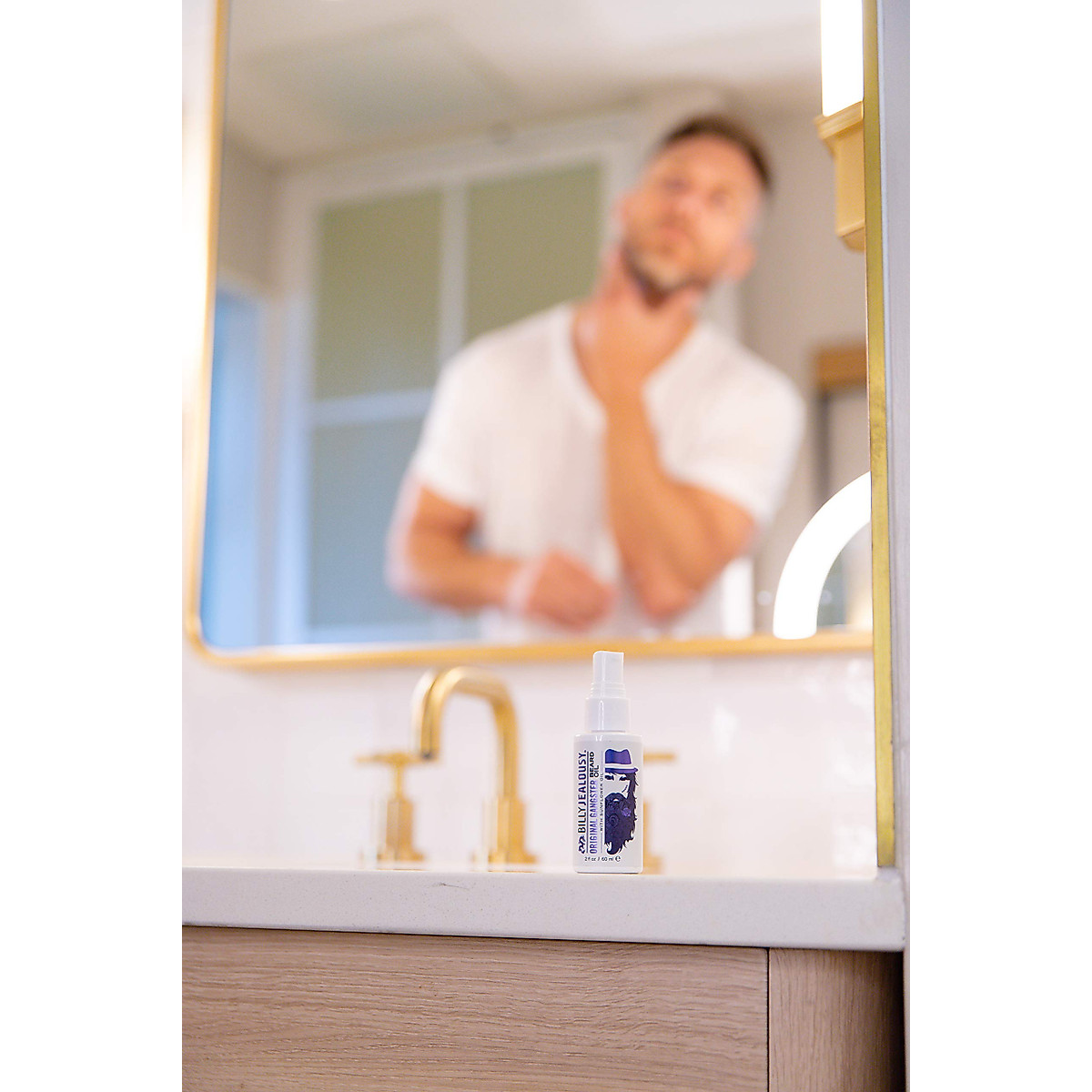 Billy Jealousy Beard Oil for Men, Weightless, Low Shine, and Hydrating Beard Moisturizer for Softer Hair, Helps Prevent Itching and Flakes, Original Gangster, 2 Fl Oz