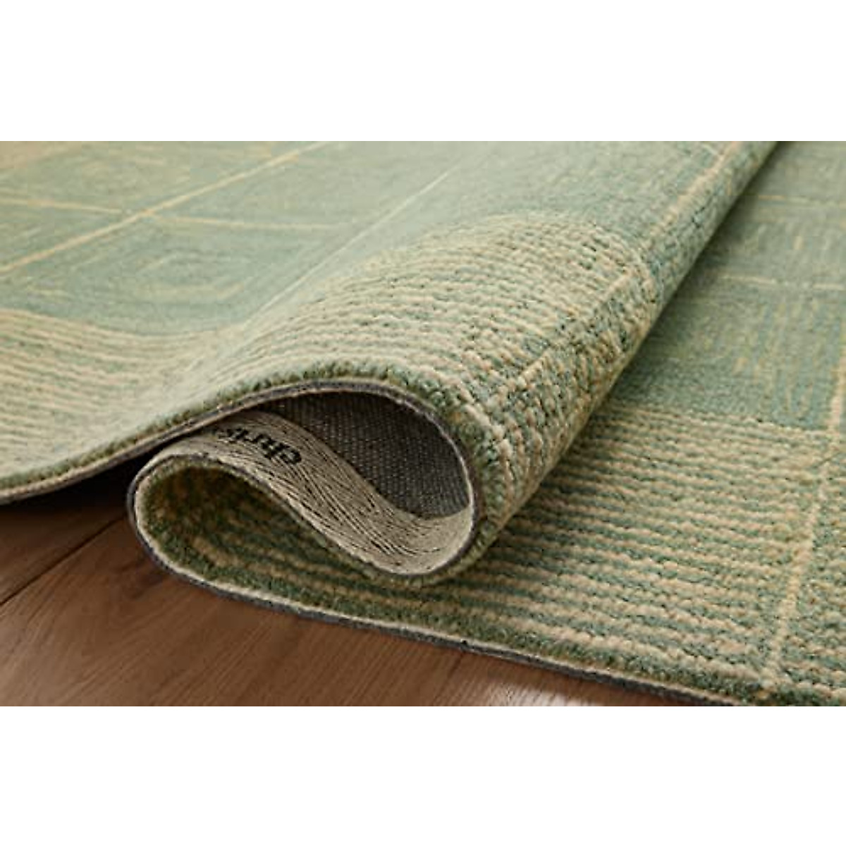 Loloi Chris Loves Julia x Francis Collection FRA-02 Green/Natural, Contemporary 9'-3" x 13' Area Rug