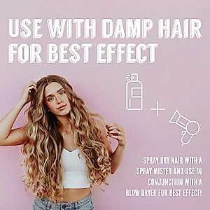 myHomeBody Self Grip Extra Large and Jumbo Hair Rollers with Clips | Hair Rollers for Long Hair | 36 pcs Set - 24 Rollers & 12 Duckbill Clips – Violet & Mint