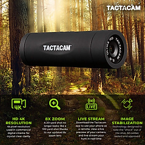 TACTACAM 5.0 Hunting Action Camera + Bow Stabilizer Mount and 64GB MicroSD Card