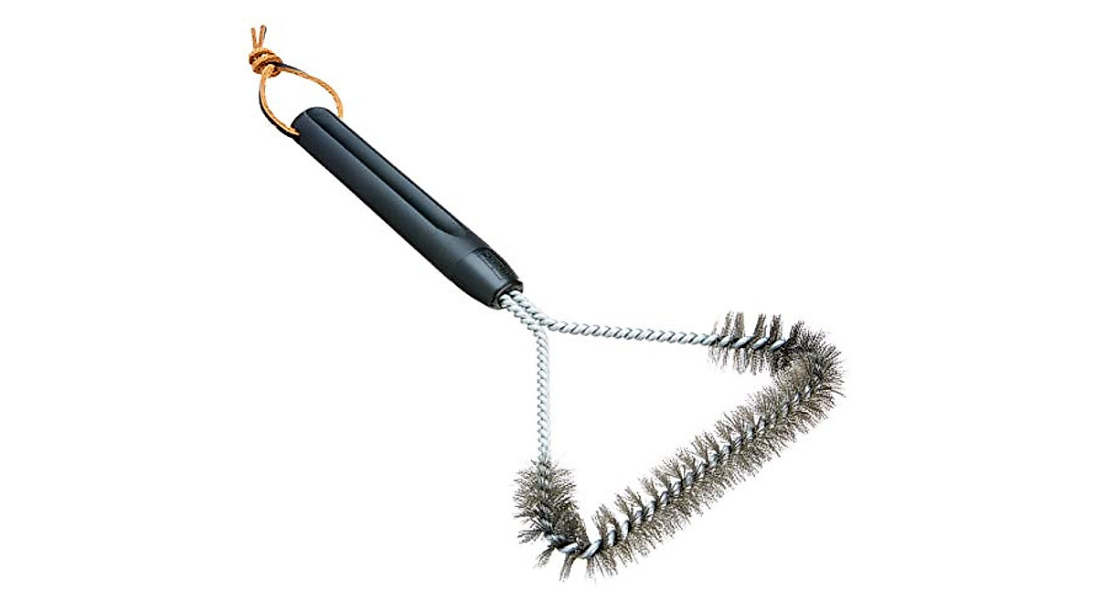 Weber 3-Sided Grill Brush - 12 Inch Heavy-Duty Cleaning Tool
