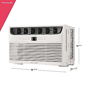 Frigidaire FFRA062WAE Window-Mounted Room Air Conditioner, 6,000 BTU with Multi-Speed Fan, Sleep Mode, Programmable Timer, in White