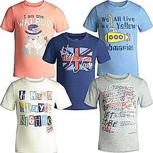 Lyrics by Lennon and McCartney Infant Baby Boys 5 Pack T-Shirts Multicolor 24 Months