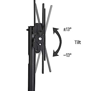 Yaheetech Mobile TV Stand, Adjustable Rolling TV Cart w/ Locking Wheels for 32-75" LCD LED Plasma Flat Panel Screen TV up to 110LB, Portable TV Cart Stand w/ Flexible Laptop Shelf, Max. VESA 600x400