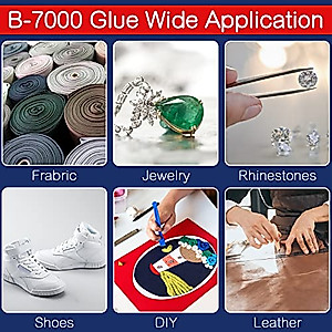 B-7000 Jewelry Glue with Precision Tip, High Flexible Craft Glue, Waterproof Rhinestone Glue for Jewelry, Craft DIY, Clothes, Shoes (25ml)
