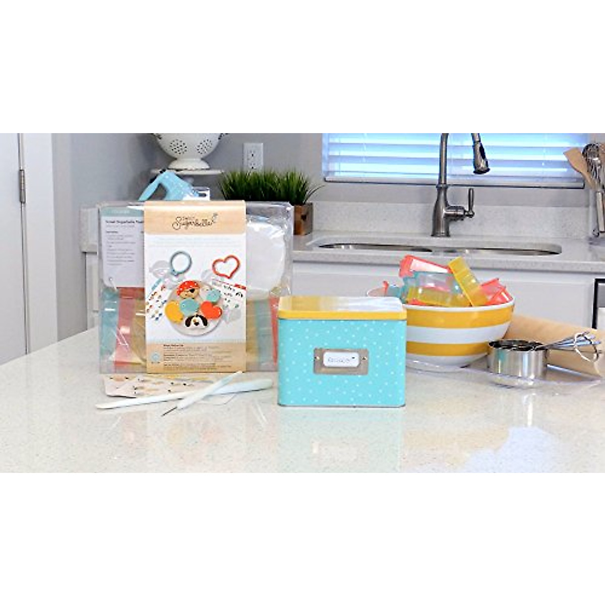 American Crafts Sweet Sugarbelle Recipe Card Tin by Light Green