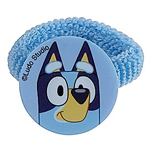 Luv Her Bluey Girls 20 Piece Accessory Set with 3 Barrettes, 4 Snap Hair Clips, 5 Elastics and 8 Terry Ponies- Ages 3+