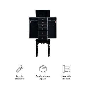 Powell Ebony Jewelry Armoire