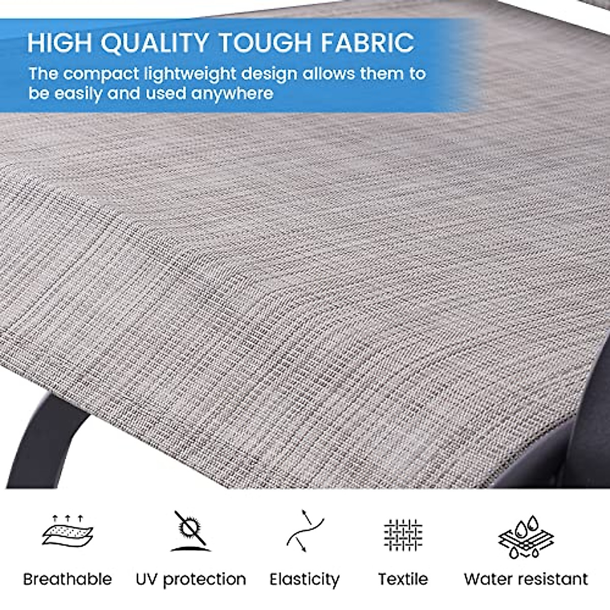 Timechee Set of 6 Outdoor Swivel Bar Stools, Height Patio Chairs Patio Bistro Stools, All Weather Patio Bar Set for Bistro Lawn, Garden, Backyard (6, Grayish Brown)