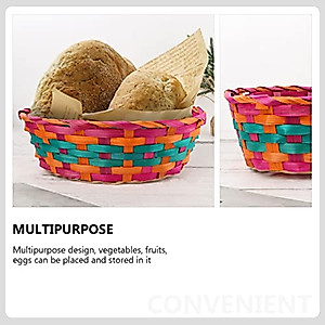 Picnic Baskets Woven Wicker Basket: Great for Easter Basket Storage of Plastic Easter Eggs Candy Gift Wedding Baskets 4pcs