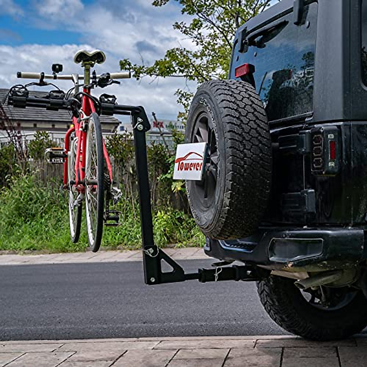 Towever 84332 Trailer Hitch Extender 2 Inch Receiver Tube Extension, 7 inches Length, 3500 lbs. GTW