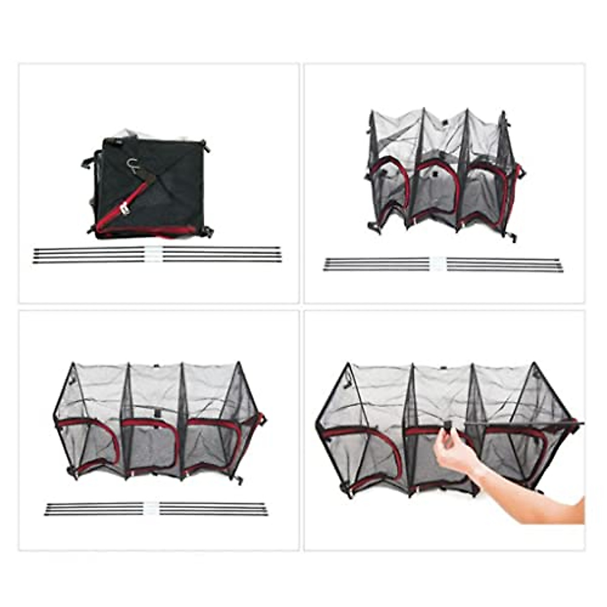 Tongina Camping Drying Mesh Rack for Cookware Organizer Dryer Storage Net Basket