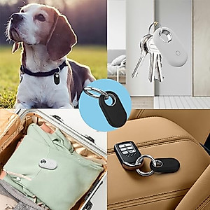 2023 New 2-Piece Silicone Full-Body Shockproof case is Specially Designed for Galaxy SmartTag2 case Keychain Smart Tag 2 case, which is Suitable for Keys, Wallets, suitcases, Backpacks (Black(2))