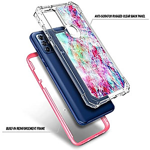 NZND Compatible with Motorola Moto G Play (2023) Case, Moto G Pure/Moto G Power (2022) with [Built-in Screen Protector], Full-Body Shockproof Protective Rugged Bumper Cover Durable Case (Fantasy)