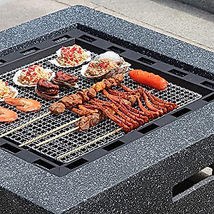 Fire Pits Outdoor Large BBQ Leisure Table On The Garden Terrace, Outdoor Cooking Fire Pit, Burning Fire Bowl, Multifunctional Heating Fireplace