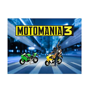 American Diorama Motomania 3" 1:64 Metal Figures Set AD-76499 (2 Figures + 2 Motorcycles)