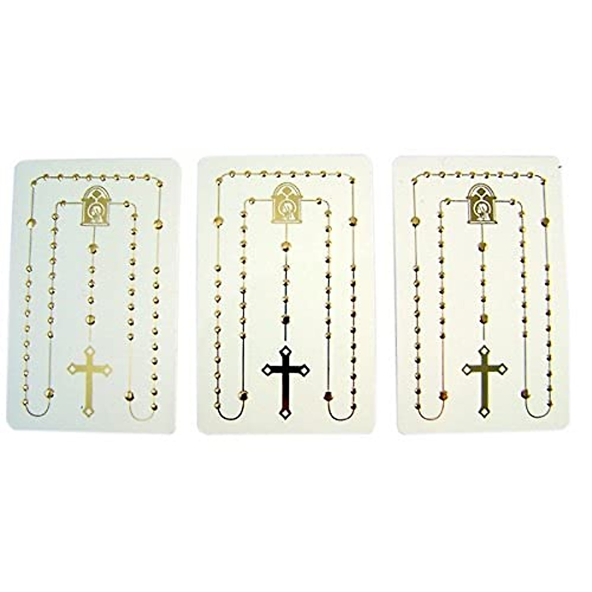 Pocket Rosary Card 3 1/4 Inch (Set of 3)
