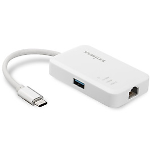 Edimax USB-C USB Hub with 3X USB 3.0 Ports and Gigabit Ethernet LAN Adapter, USB to RJ45 1000Mbps Network LAN Converter, Plug and Play, Windows, MacBook Pro/Air, iPad Pro and More, EU-4308