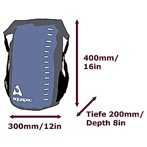 Aquapac Heavyweight 28L Waterproof Toccoa Backpack Cool Blue, Made in the UK, Travel Essential, 5 Year Warranty, Watersports, Hiking, Mountain Biking, Extreme Sports