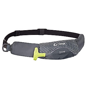 Onyx M-16 Manual Inflatable Belt Pack, U.S. Coast Guard Approved, Low Profile, Compact Design, Approved for users 16 years and older; and over 80 pounds; fits up to 52” waist