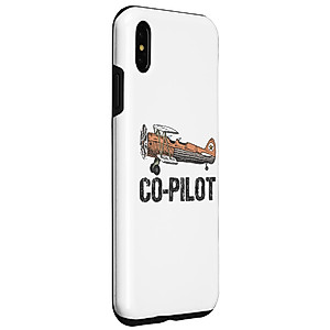 iPhone XS Max Vintage Airplane Flying Pilot Aircraft Co-Pilot Aviation-the Case