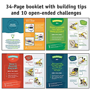 Machine Creation Kit - Open-Ended STEM Building Challenges to Inspire Inventive Thinking | Ages 8+ | Engineering, Science, and Technology Toy