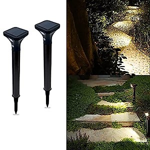 Solar Garden Light, LED Wireless Induction Ground Spotlights, Outdoor Waterproof Motion Sensor Lawn Light for Pathway, Yard, Patio, Porch, Pool.(2Pack)