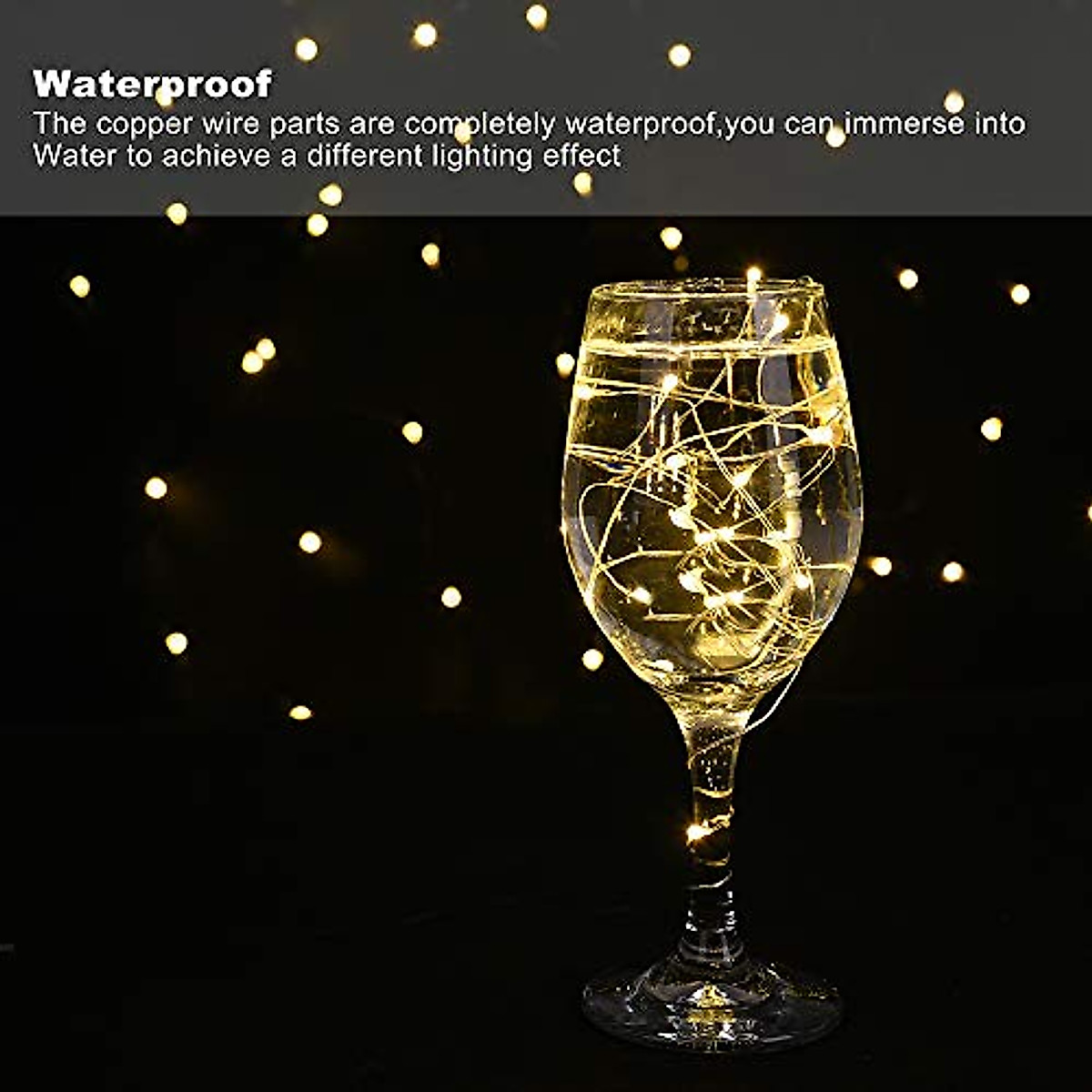 LEDIKON 24 Pack Led Fairy Lights Battery Operated,3.3ft 20 LED Silver Wire Warm White Firefly Lights,Waterproof Mini Led String Lights for Wedding Party Mason Jars Centerpieces Table Decor