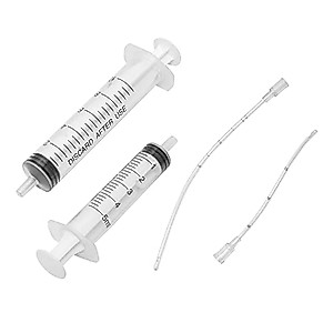 DGHAOP 4IN1 Liquid Food Feeder for Breeding Small Pets (5ml+10ml Feeder+8cm+12cm Feeding Tube) Poultry Feeding Syringe, Parrot Feeding Syringe